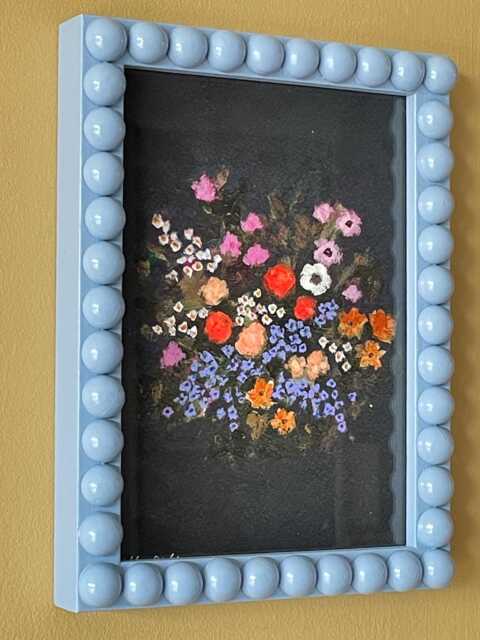 Blue Bobble Bobbin Frame With Wildflower Brittany Smith Print by Etsy ...