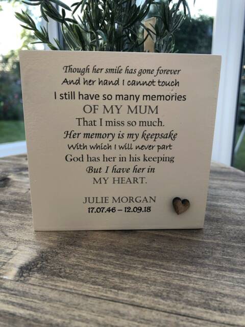 Memorial Mum Mam Mom Mummy Flower/Plant Pot Personalised Bereavement in ...