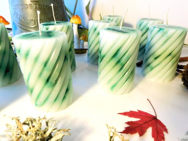 Handcrafted Evergreen Tree Spiral Pillar Candles by Etsy | ufurnish.com