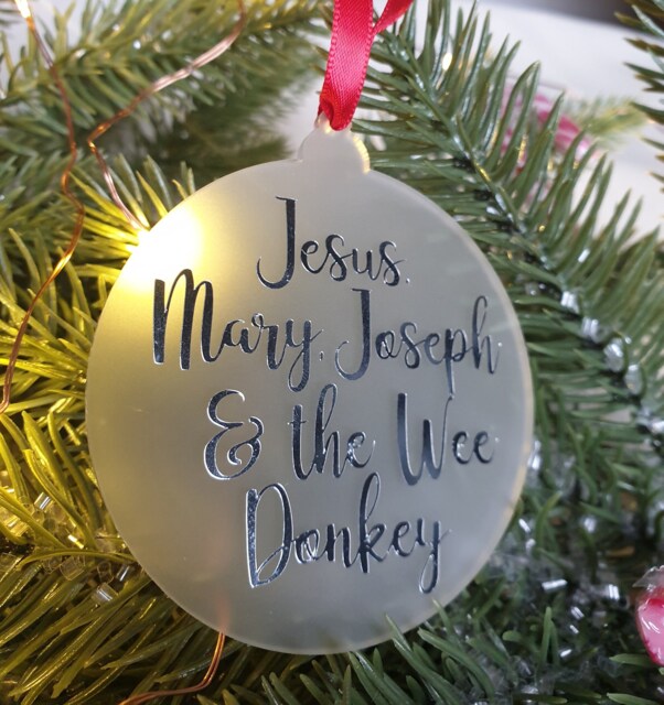 Line Of Duty Themed Frosted Acrylic Hanging Bauble Decoration - Jesus ...