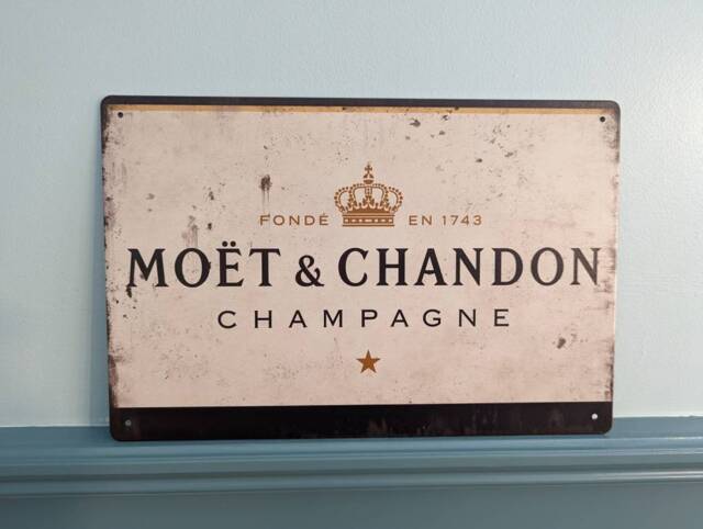 Moet & Chandon Champagne A4 Metal Sign 20x30cm Man Cave Plaque Wall Art ...