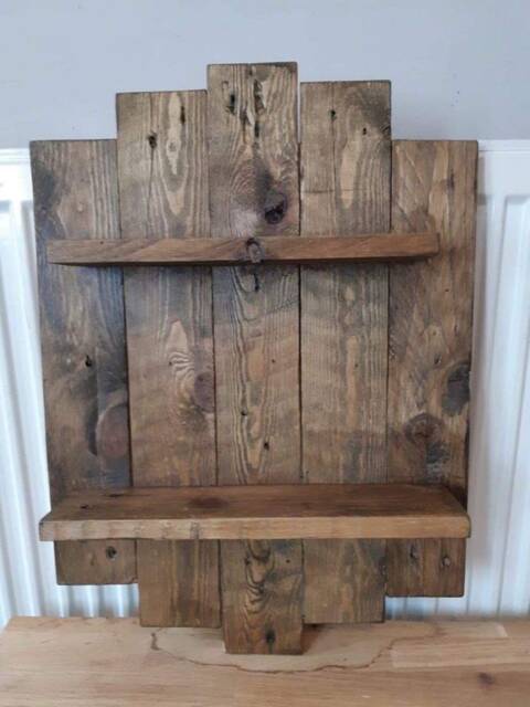Gorgeous Handmade Reclaimed Wood 40x50cm Cute Wall Hanging Shelving ...