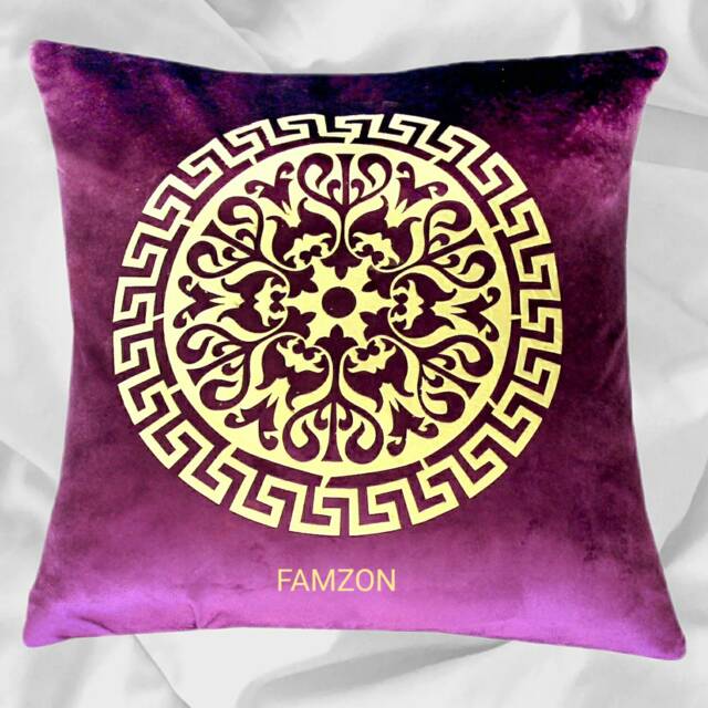 Exotic Luxury Meander Greek Key Border Cushion Cover, High Quality ...