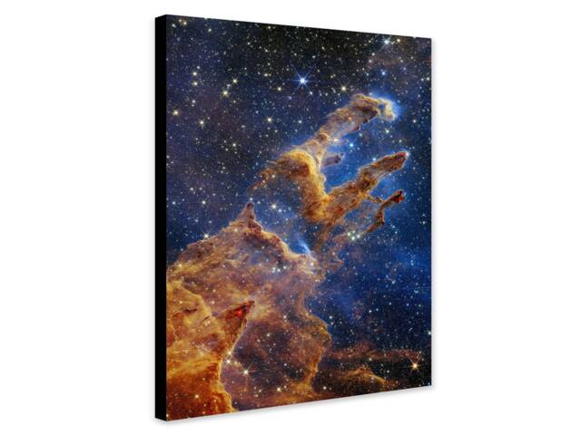 Pillars Of Creation - Nasa's James Webb Space Telescope Wrapped Framed Canvas Rolled Photo ...