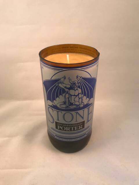 22 Oz Stone 6Th Anniversary Porter Beer Bottle Candle Coffee Scent by ...