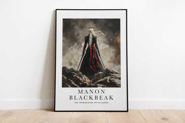 Manon Blackbeak Art Print - Throne Of Glass Witch Queen Wall Decor ...
