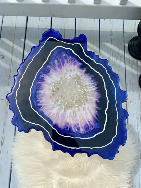 Burple Geode Table Made To Order Purchase From My Site For Cheaper ...