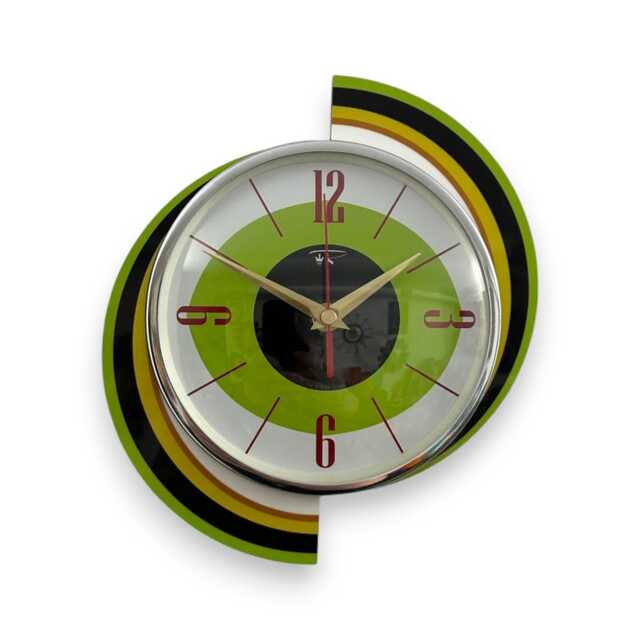 Colour Etched Spinning Meteor Formica Caravan Wall Clock From Royale ...