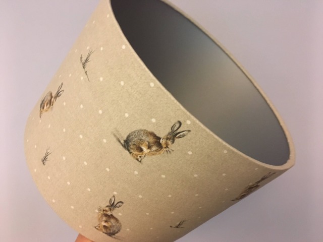 Country Rabbit Lampshade, Handmade in Hare Fabric, Countryside Cottage ...