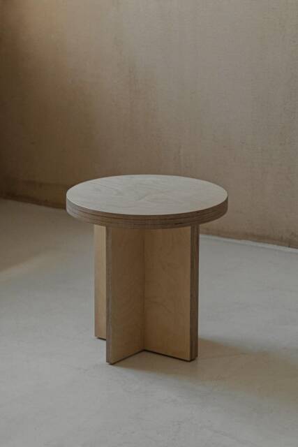 Ototo.25 Minimalist Japandi Style Plywood Stool, Plant Stand, Cocktail ...