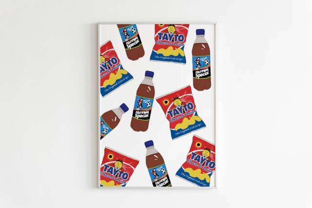 Tayto Crisps Football Special Drink Print Gift Art Illustration Drawing ...