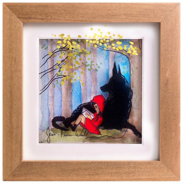 Beautiful 3D Painting Of The Little Red Riding Hood & Woolf Friendship ...