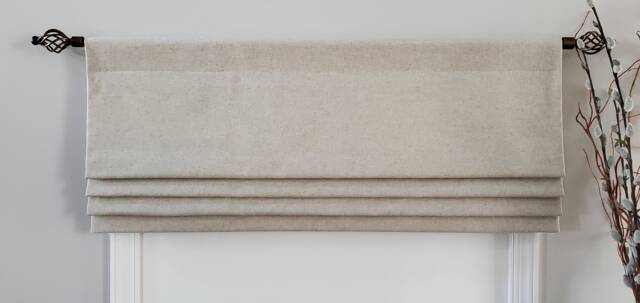 Bottom Pleated Lined Valance - Faux Roman Shade Valance Pp Farmhouse ...