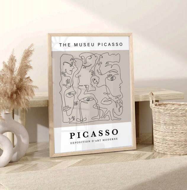 Picasso Art Print, Beige Wall Art, Pablo Picasso, Neutral Decor, Boho ...