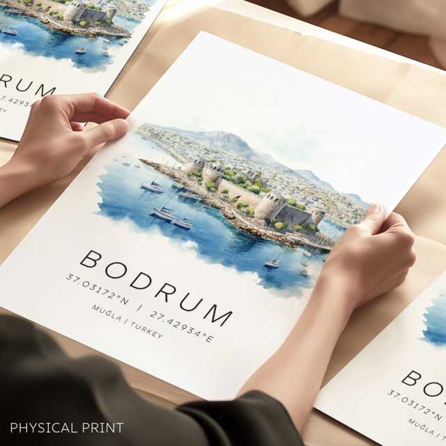 Turkey Travel Print, Bodrum Poster, Gifts, Prints, Europe Holiday Walls ...