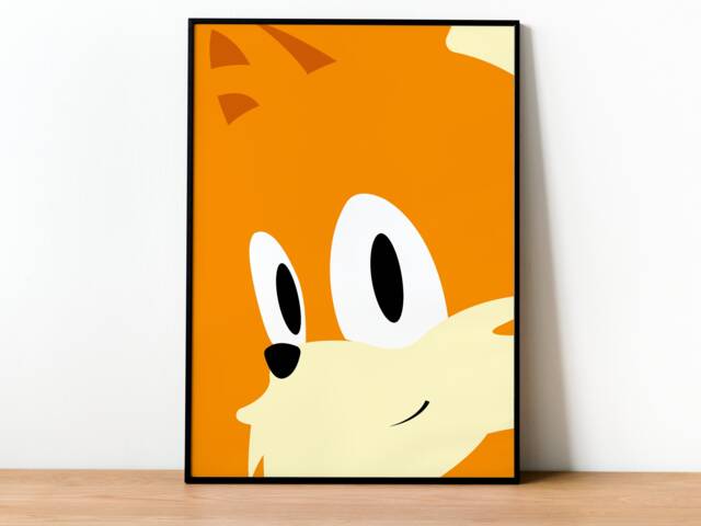 Tails - Sonic The Hedgehog Poster Print Wall Art, Gaming, Geek, For Him ...