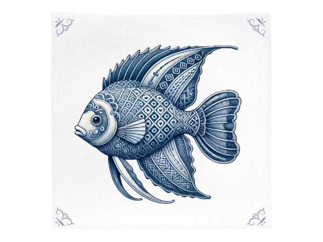 Fish, Tile, Delft Blue, Kitchen Bathroom Wall Art, Kitchen, Blue ...