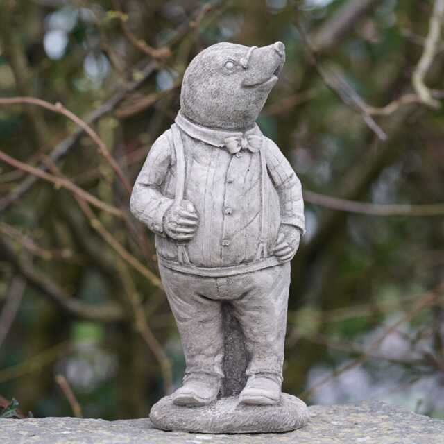 Mr Mole Stone Statue - Wind in The Willows Animal Garden Ornament ...
