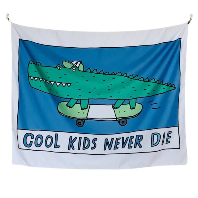 Cool Kids Never Skater Decor Skates Funny Tapestry Wall Hanging Home ...