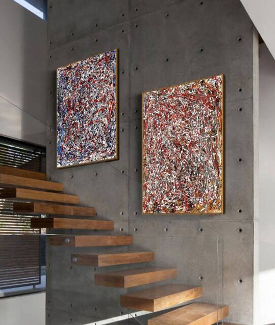 Large Abstract Canvas Art Set Of 2 Modern Oil Paintings by Etsy ...