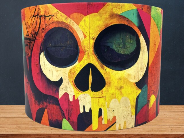 Graffiti Lampshade Ceiling Light Shade Kids Boys Girls Teens Skull ...