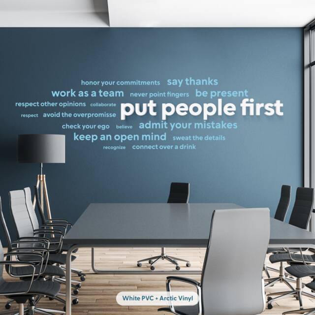Put People First Word Cloud 3D Office Decor, 3D, Wall Art, Typography ...