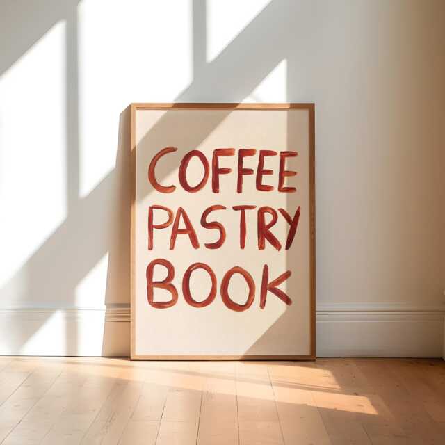 Coffee Pastries Art Print, Kitchen Art Print, Food Coffee Bar Art ...