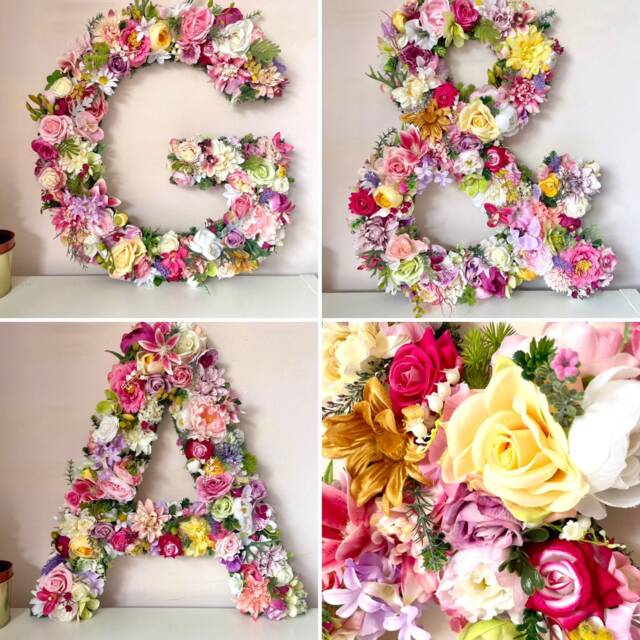 3D Floral Letter Moss & Silk Flower Monogram, Nursery Decor by Etsy ...