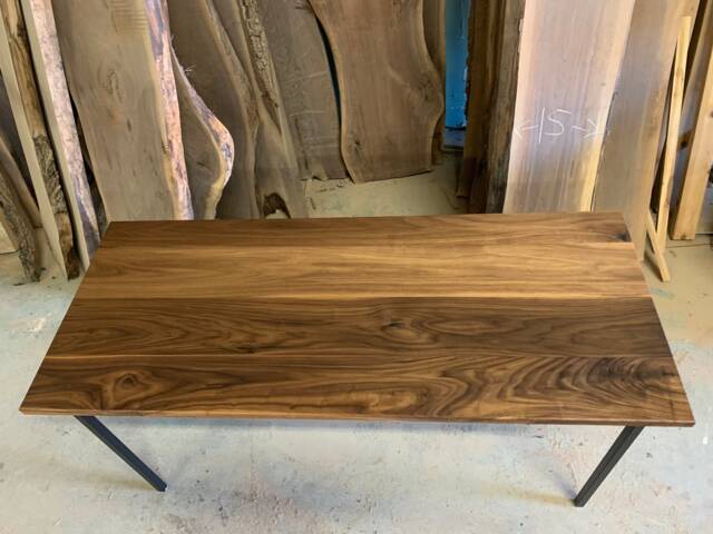 Walnut Desk With Post Legs by Etsy | ufurnish.com