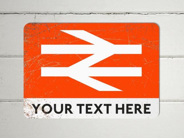 Personalised British Rail Sign Retro A4 Metal Wall Decor by Etsy ...