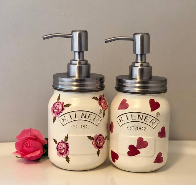 Handmade Decoupage Soap Dispenser, Emma Bridgewater Style Themed, Hand ...