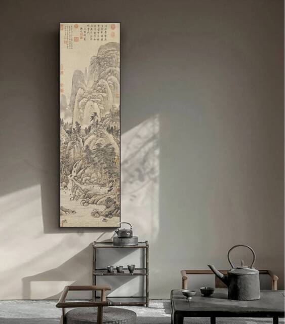Moist Greenery in The Thorny Stream, Chinese Ancient Shan Shui Painting ...