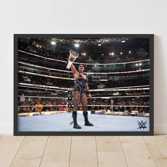 Wwe Print - Rhea Ripley Wrestlemania Win Poster Wrestling Wall Art by ...