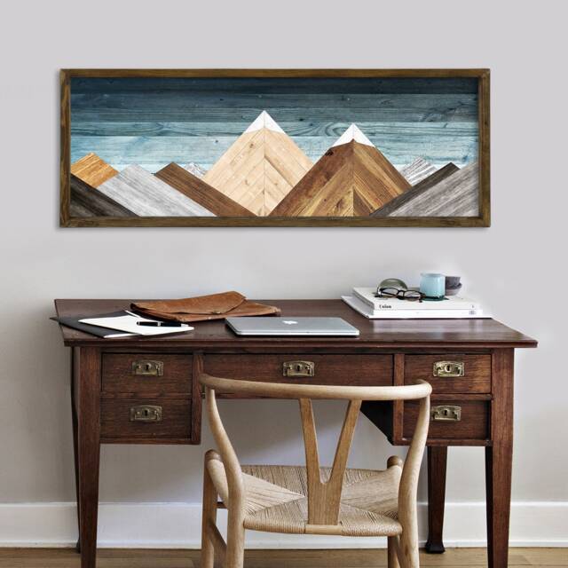 Rustic Geometric Wood Wall Art, Uv Painting Art Hanging - Panel by Etsy ...