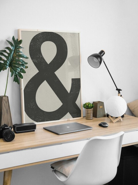 Ampersand, Typography, Mid-Century Modern Style Art Print, Modernist ...