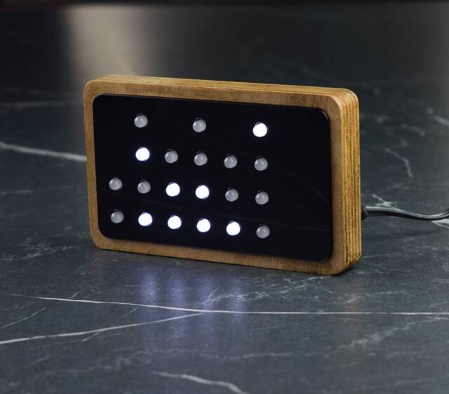 Binary Clock, 24-Hour Clock, White Led, Choose Your Front Color, Wooden Clock by Etsy | ufurnish.com