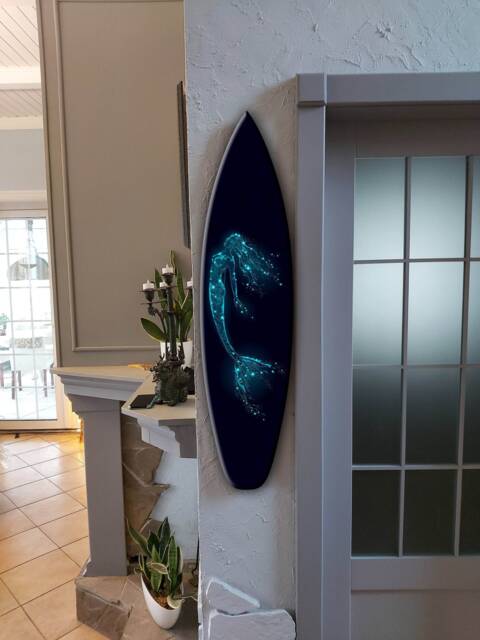 Surfboard Wall Art With Mermaid by Etsy | ufurnish.com