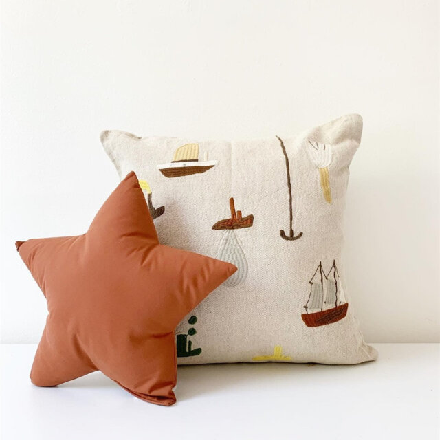 Rust Terracotta Star Pillow, Decorative Pillows, Moon Shaped Kidsroom Baby Girl Nursery Decor by ...