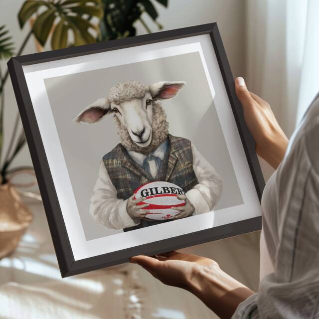 Framed Watercolour Welsh Rugby Sheep by Etsy | ufurnish.com