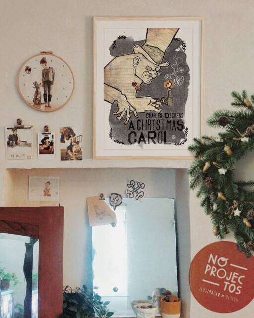 Original A Christmas Carol Charles Dickens X-Mas Books Wall Art ...
