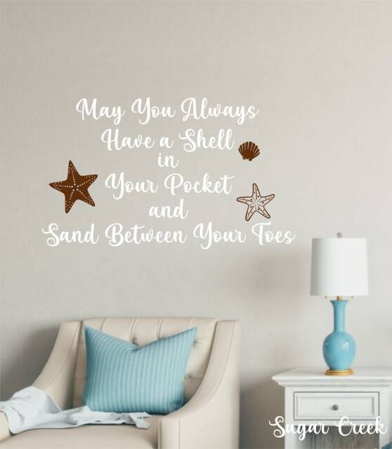 May You Always Have A Shell in Your Pocket - Vinyl Wall Decal - Coastal D??cor - Beach Home ...