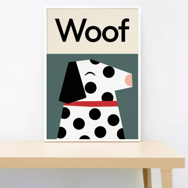 Woof - Dog Animal Sounds Print Print Nursery Wall Art Educational ...