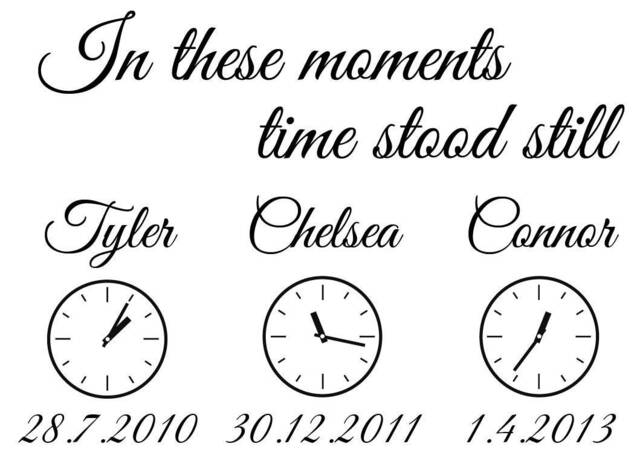 Time Stood Still Vinyl Wall Art Decal - Personalized Clock Sticker by ...
