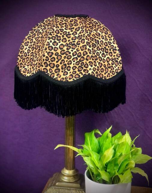 Leopard Print Dome Lampshade With Black Fringe by Etsy | ufurnish.com