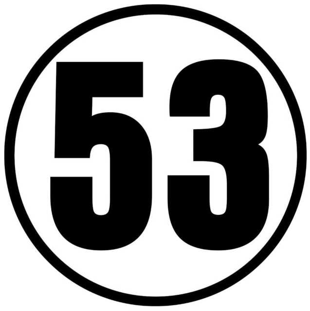 Small & Extra Large Round Car Sticker Any Race Racing Number Vehicle ...