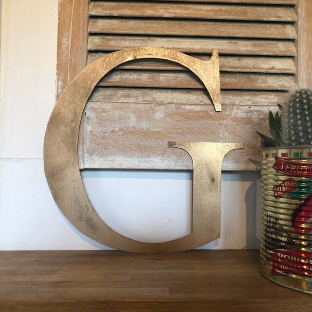 Gold Metal Letter G Rustic Home & Garden Decor - 12 Inch by Etsy ...