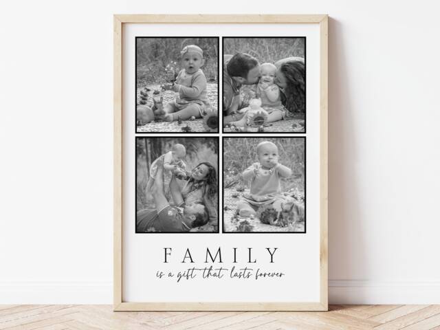 Personalized Family Photo Collage Print Custom Quote Gift by Etsy ...