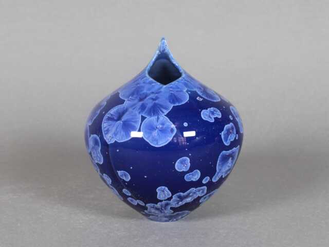 Cerulean Blue Crystalline Glazed Pod Vase by Etsy | ufurnish.com