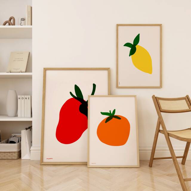 Fruit Print Set Bundle Poster, Vintage Food Print, Trendy Retro ...