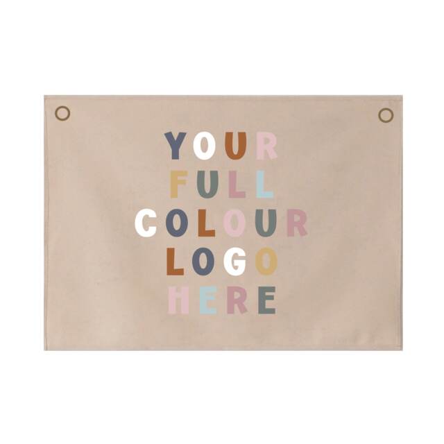 Custom Logo Wall Hanging - 70x50cm Suitable For Full Colour Logos ...
